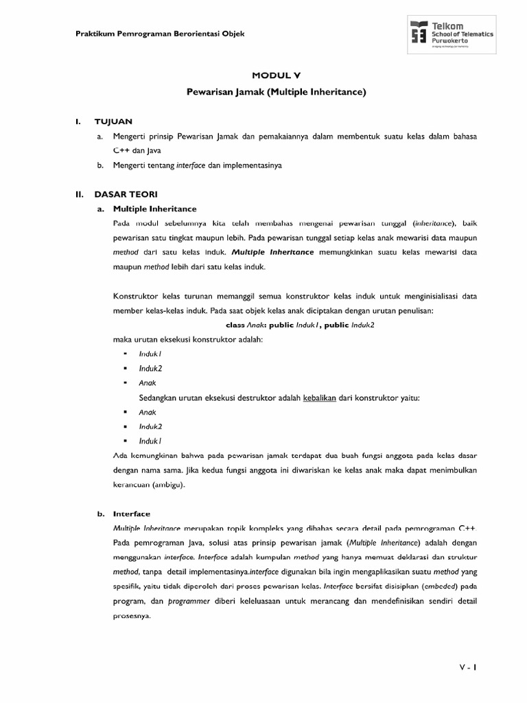 Modul 05 Pewarisan Jamak | PDF