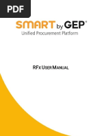 RFX User Manual | PDF | Procurement | Request For Proposal