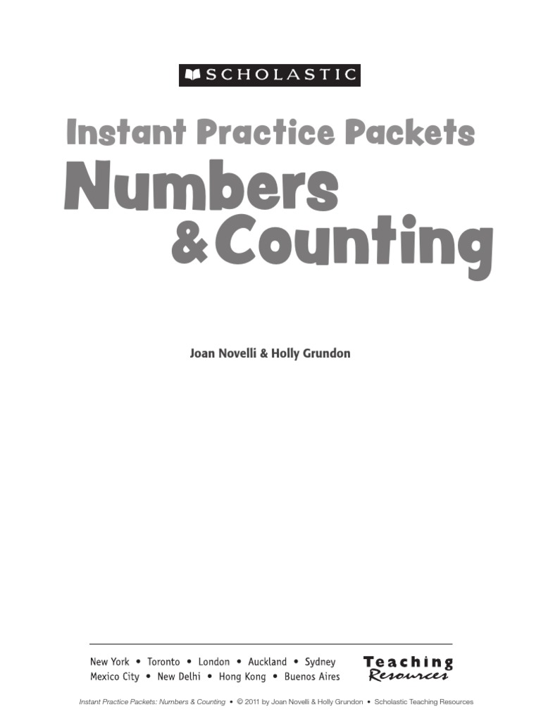 Scholastic Instant Practice Packets Numbers - Counting | PDF | National ...