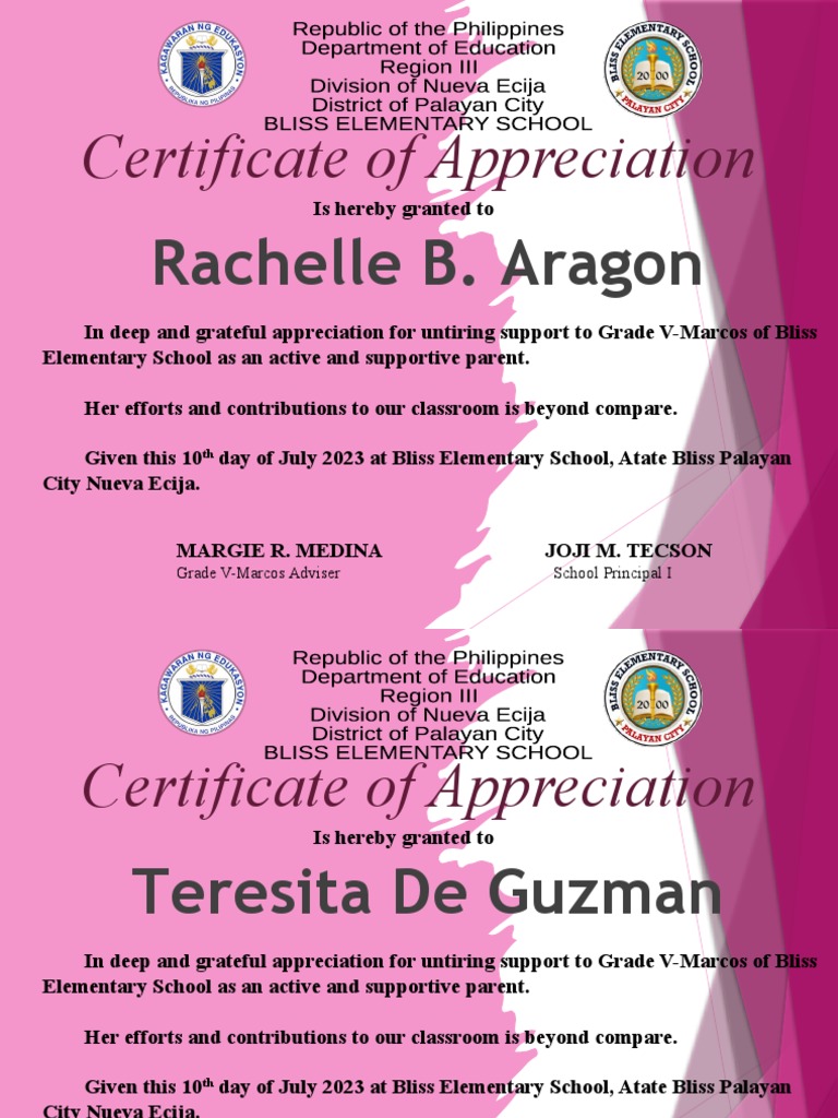 Active Parent Certificate | PDF | Microsoft Power Point | Computing