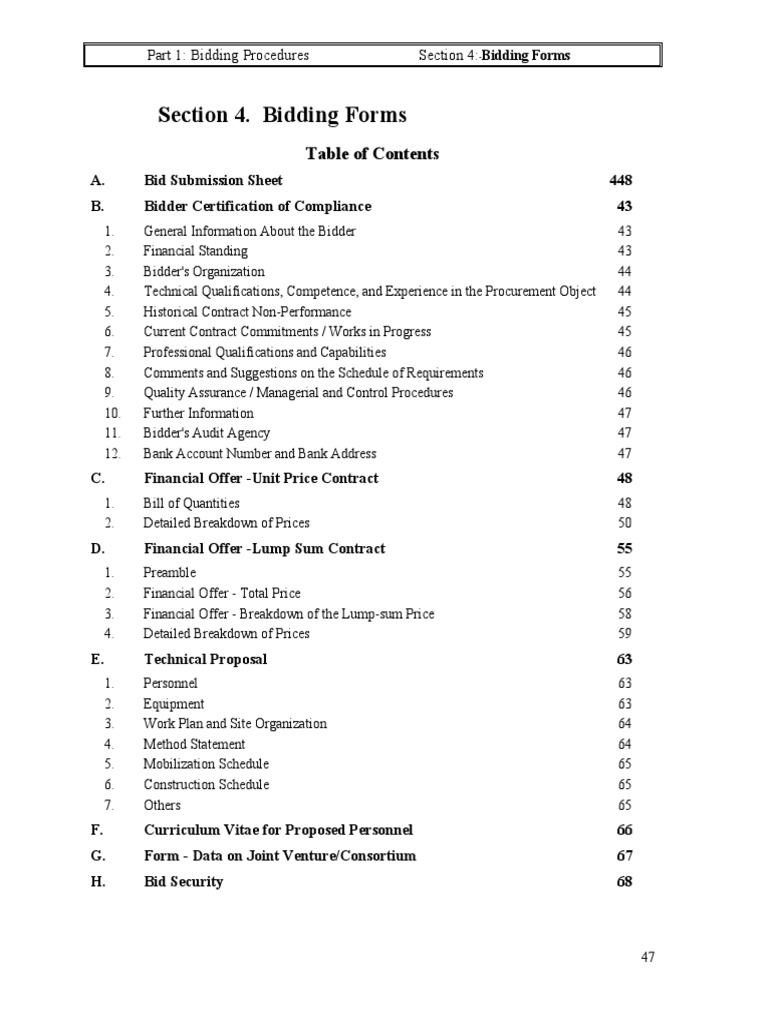Bidding Forms for Contractors | PDF | Revenue | Salary