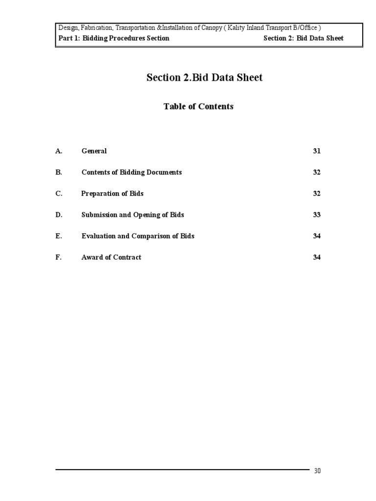 3-Section 2 - Bid Data Sheet | PDF | Ethiopia | Procurement