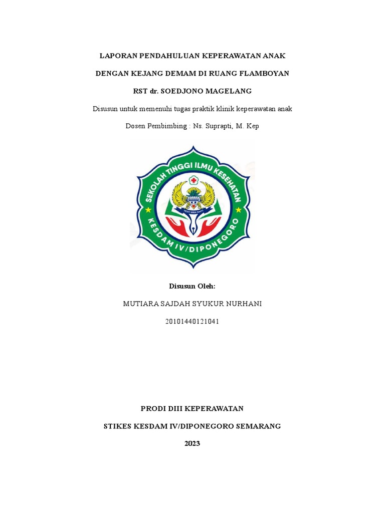 LP Kep. Anak Kejang Demak | PDF | Pengembangan Diri | Kesehatan Holistik