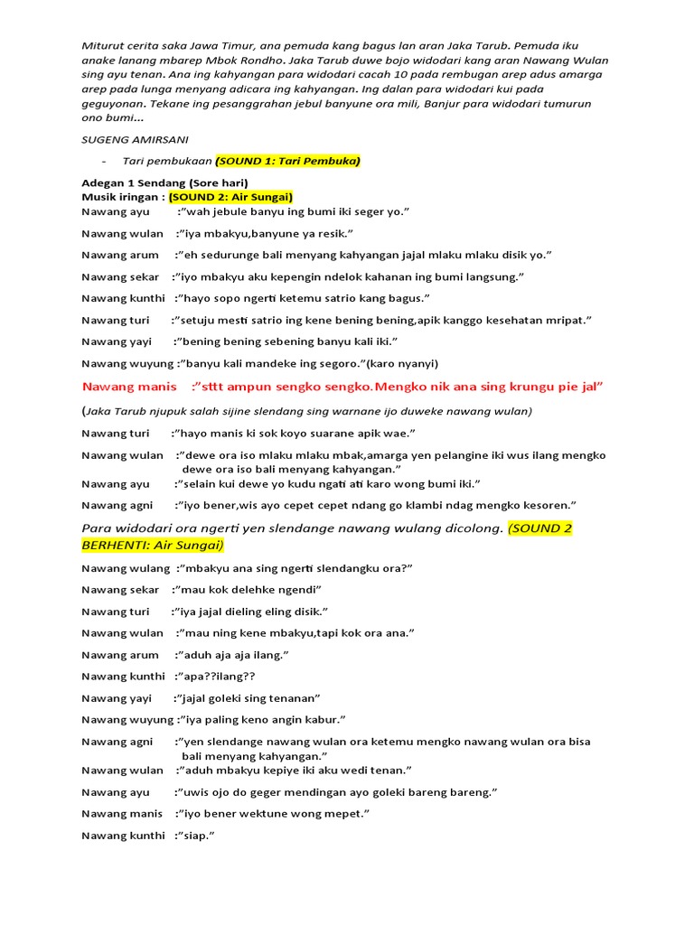 Naskah Jaka Tarub | PDF