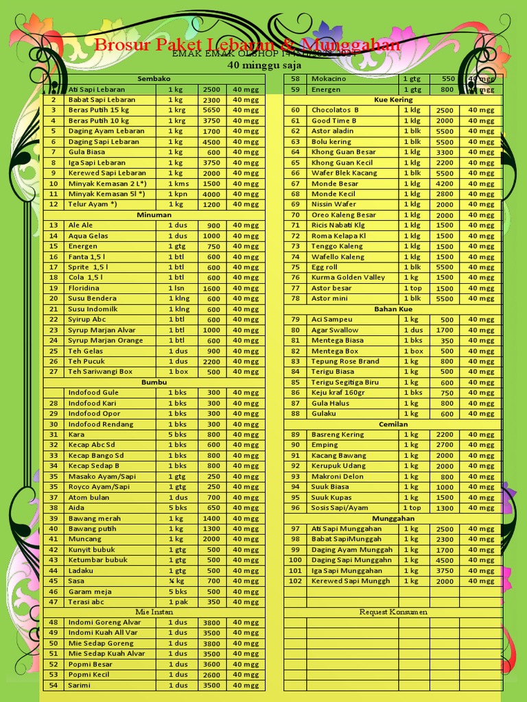 Brosur Paket LBRN 2023-2024 | PDF