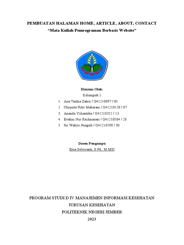 Panduan Pembuatan Halaman Home CI | PDF