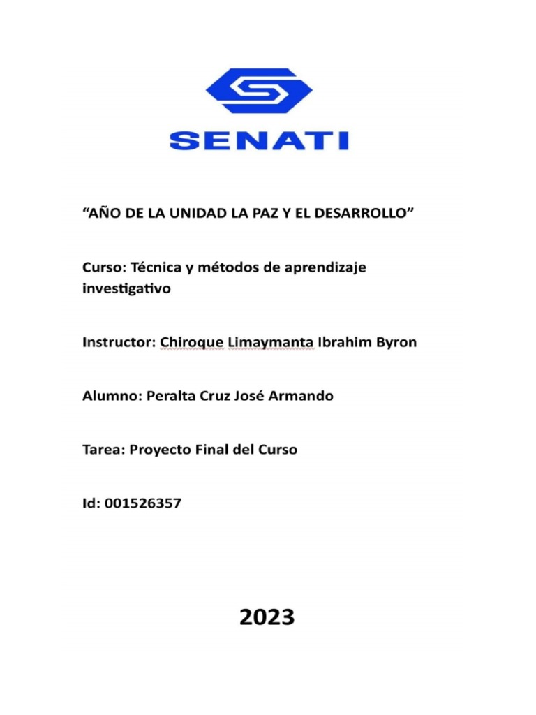 Proyecto Final-Tecnica y Métodos de Aprendizaje | PDF | Business | Planificación