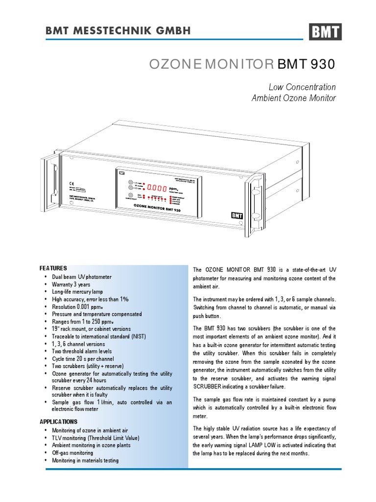 BMT 930 | PDF | Ozone | Relay
