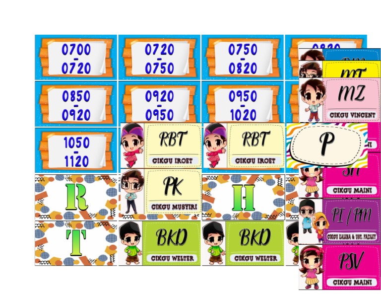 Label Jadual Waktu | PDF