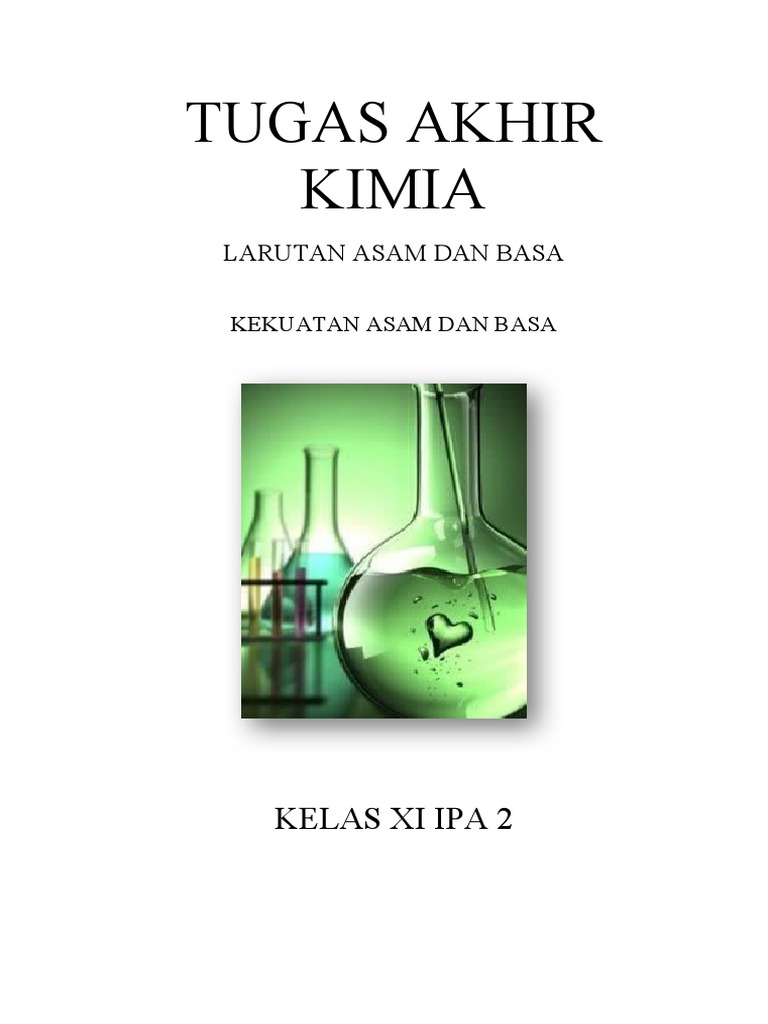 TUGAS AKHIR KIMIA (Obet) | PDF