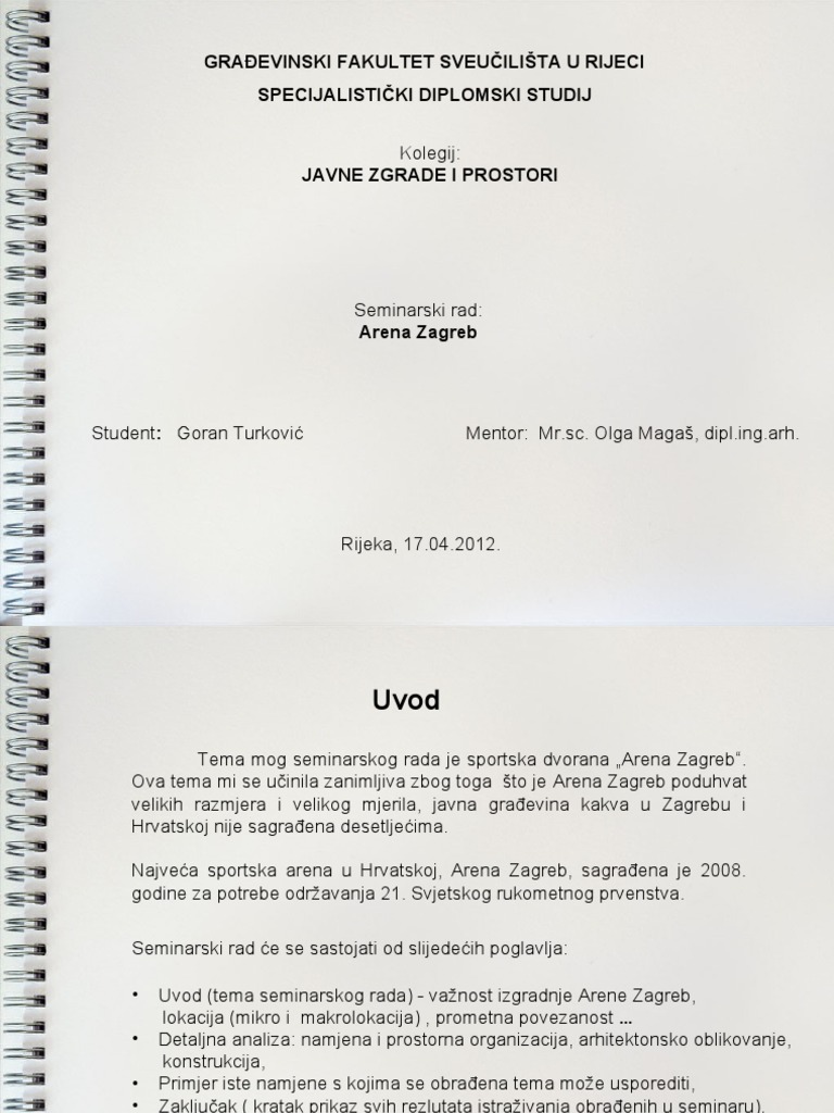 Arena Zagreb - Prezentacija | PDF