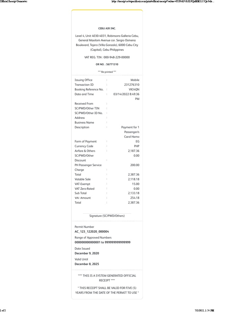 Official Receipt Generator | PDF | Receipt | Financial Services