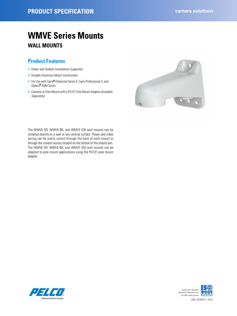 WMVE Series Wall Mount 111820 | PDF | Manufactured Goods | Building ...