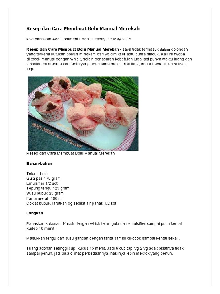 Buku Resep Kue Sederhana | PDF