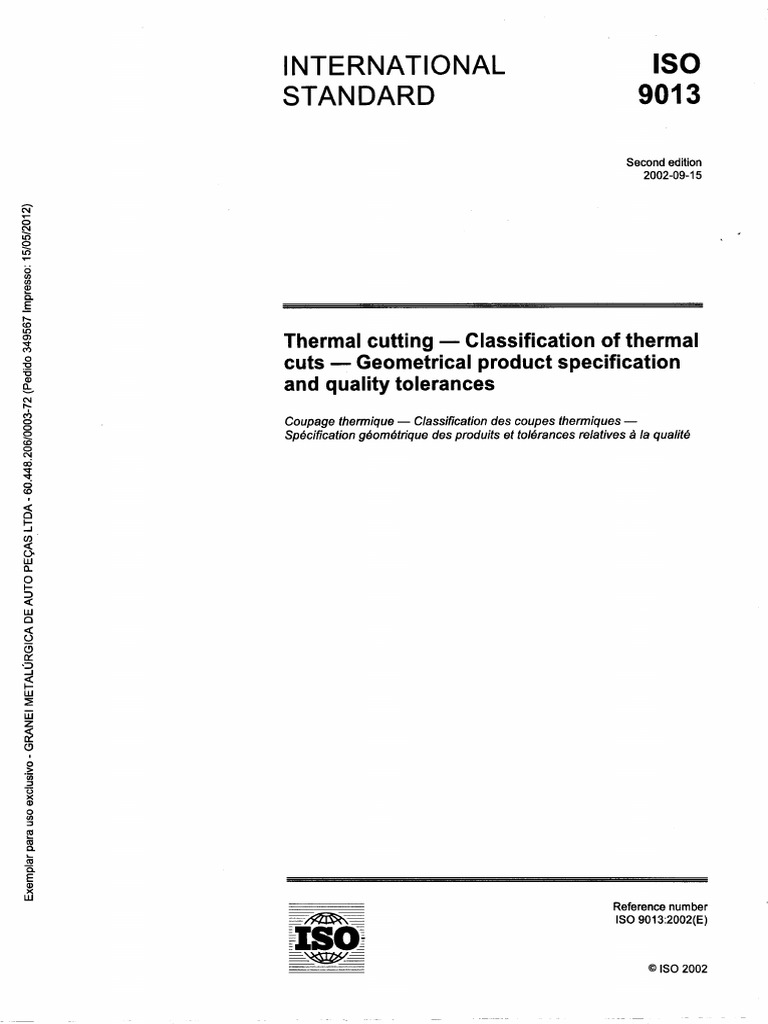 Iso 9013 | PDF