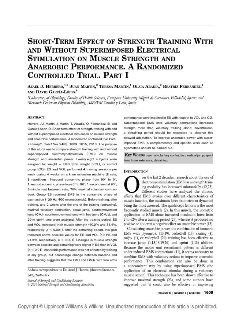 Short Term Effect of Strength Training With And.25 | Download Free PDF ...