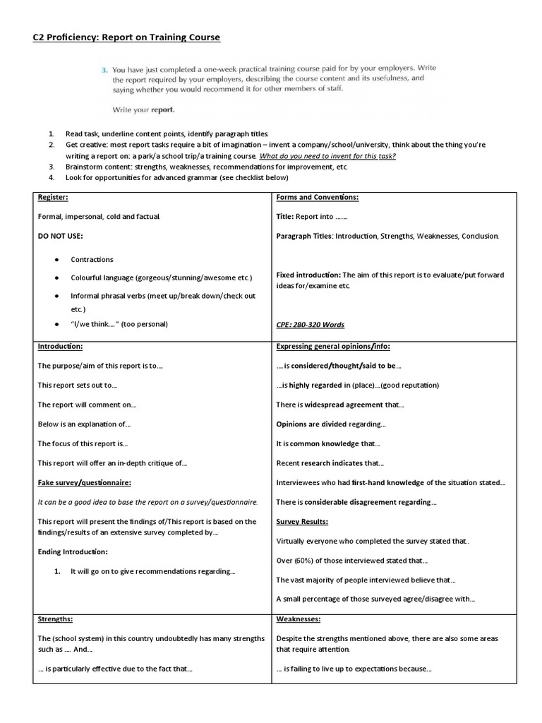 C2 Report Training Course 1 | Download Free PDF | Cognitive Science ...