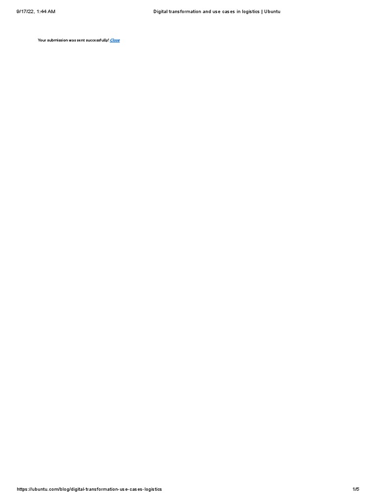 4 CASE STUDY Digital Transformation and Use Cases in Logistics - Ubuntu ...