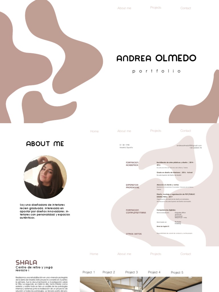 Andrea CV y Portfolio Interactivo | PDF