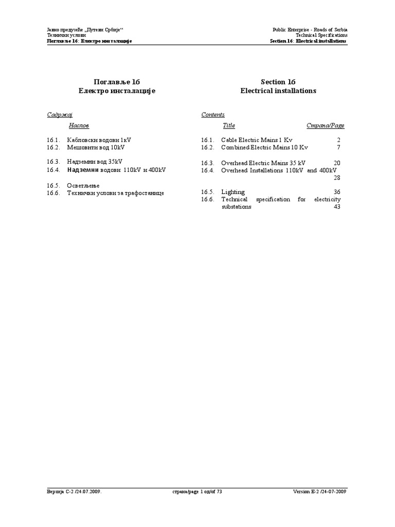FINAL Section 16-Electrical Installations - s2 E2 | PDF