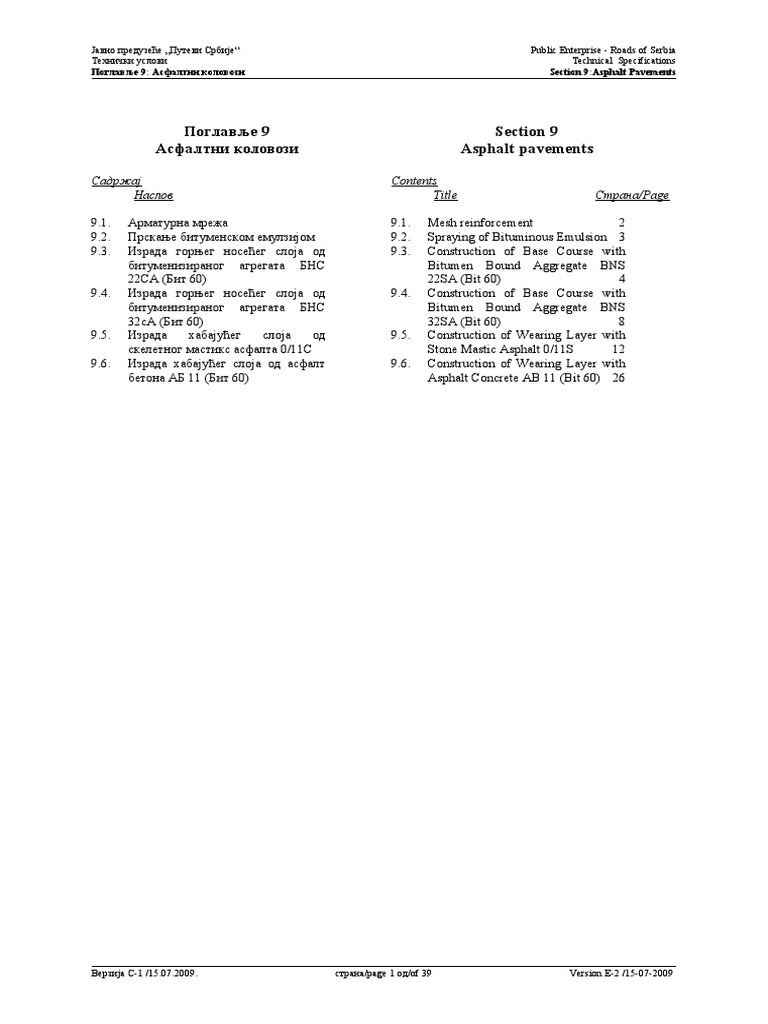 FINAL Section 09-Asphalt Pavements - s1 E2 | PDF
