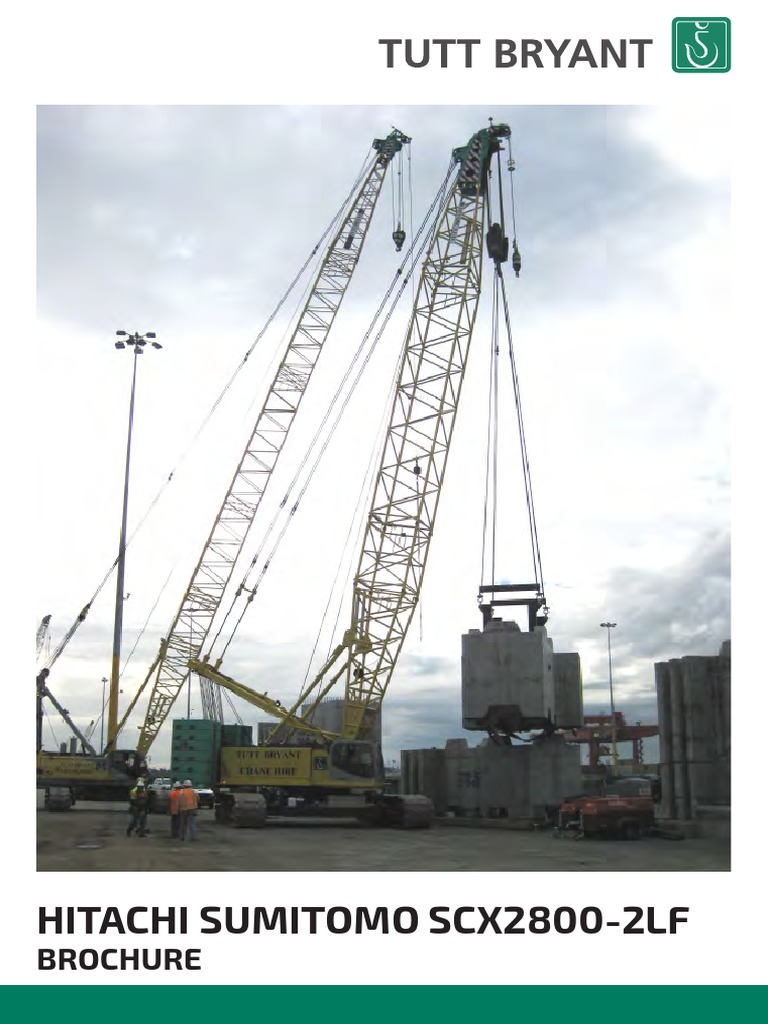 Hitachi Sumitomo SCX2800-2LF Specs | PDF | Crane (Machine) | Equipment