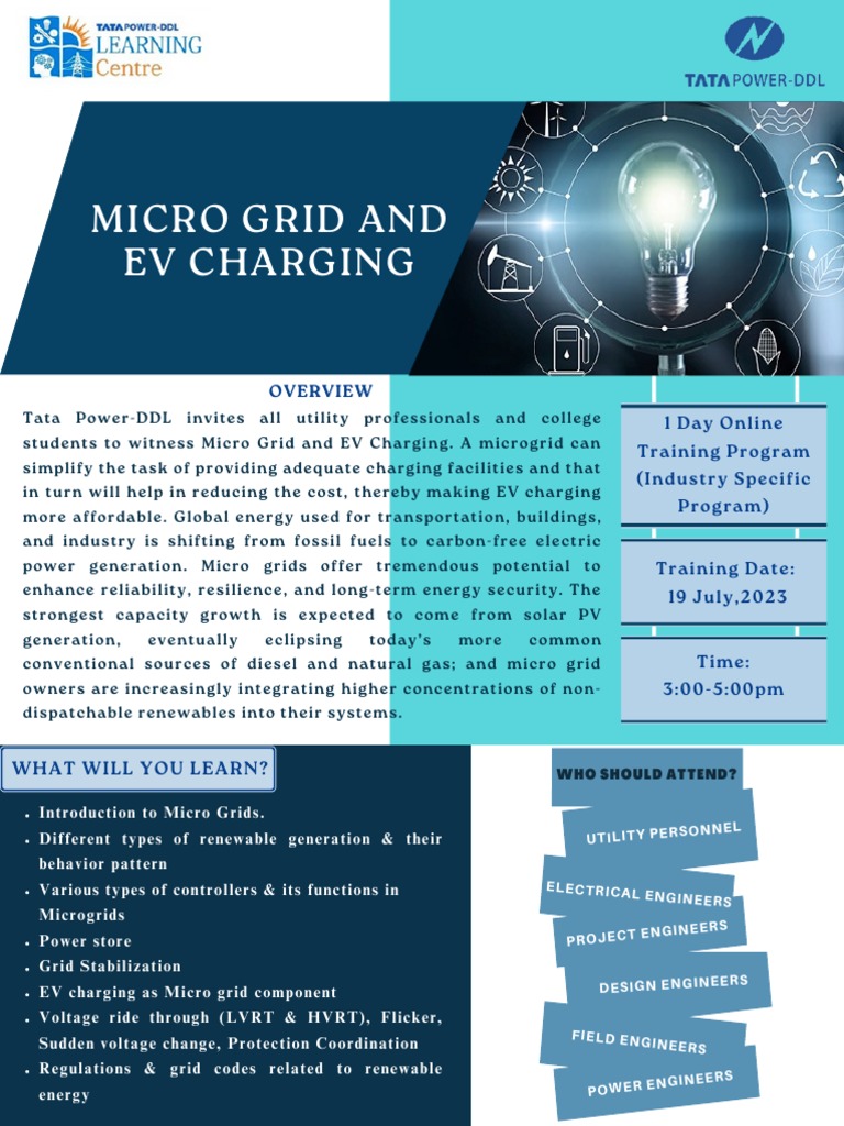 Micro Grid and EV Charging Brochure | PDF | Distributed Generation | Electrical Grid