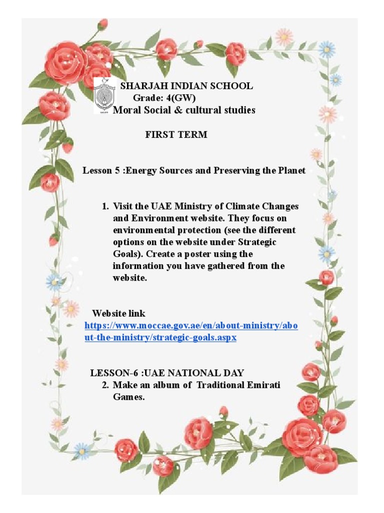Grade 4 Holiday Homework Overview | PDF | Nature