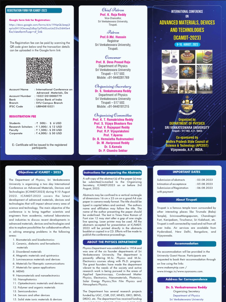 Physics Department Brochure-2 | Download Free PDF | Materials | Applied ...