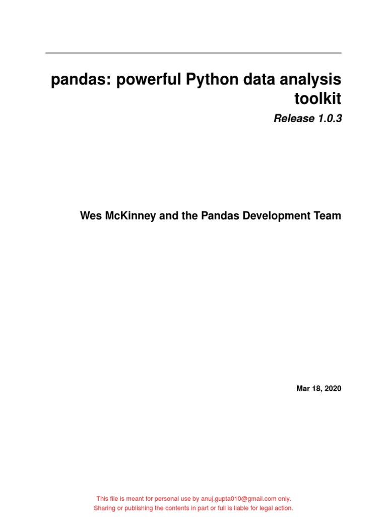 Pandas Guide | PDF | Database Index | Software Engineering