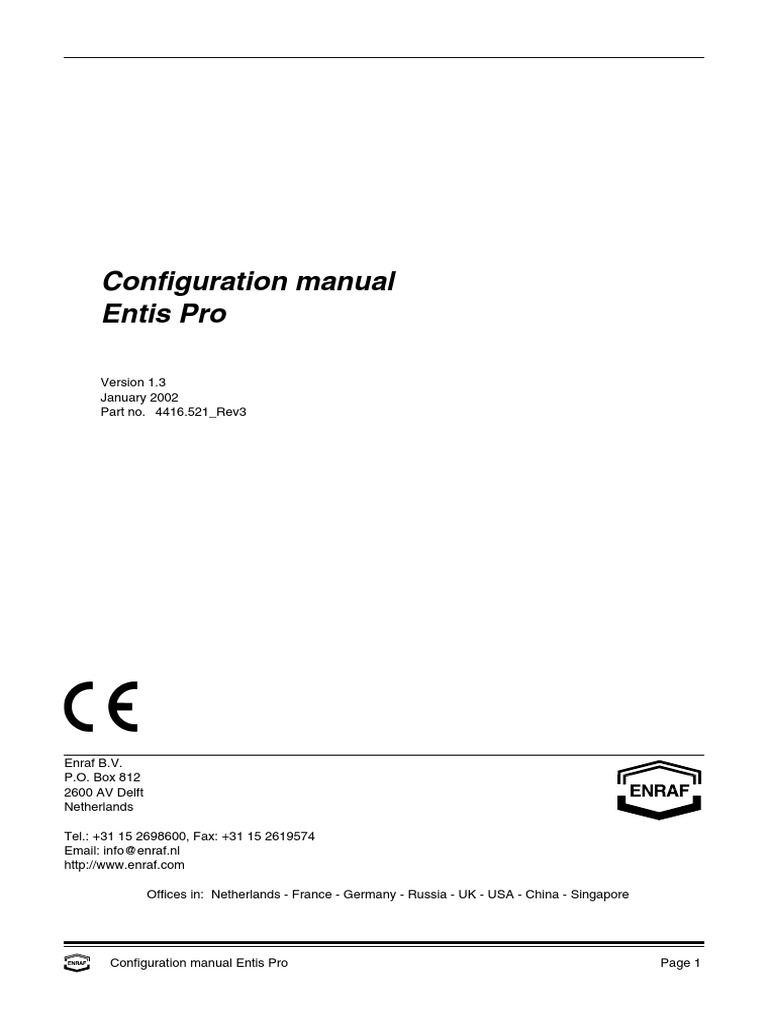 Entis Pro Configuration Manual v1.3 (521jan02) | PDF | Microsoft ...