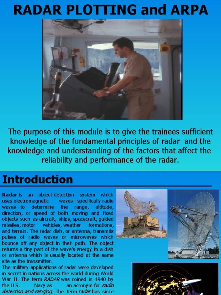 Module 003 RADAR and ARPA | PDF | Radar | Radio