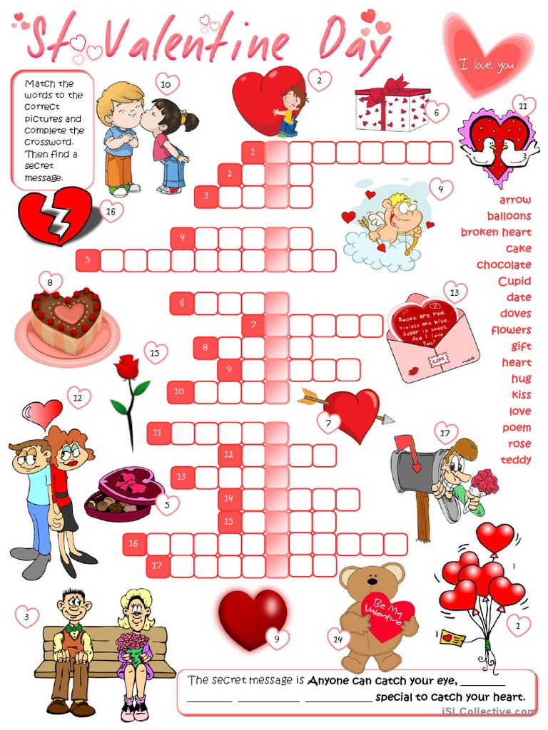 ST Valentine's Day - Crossword | PDF