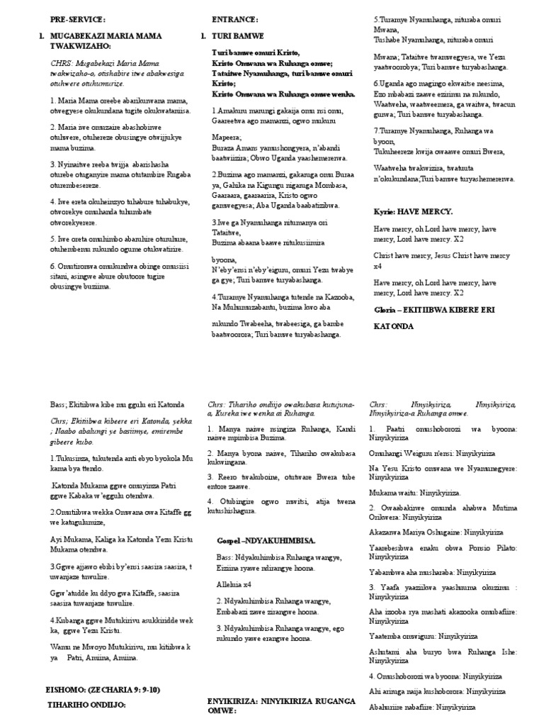 St. Matthew Church Hymn Service Guide | PDF | Christian Worship And ...