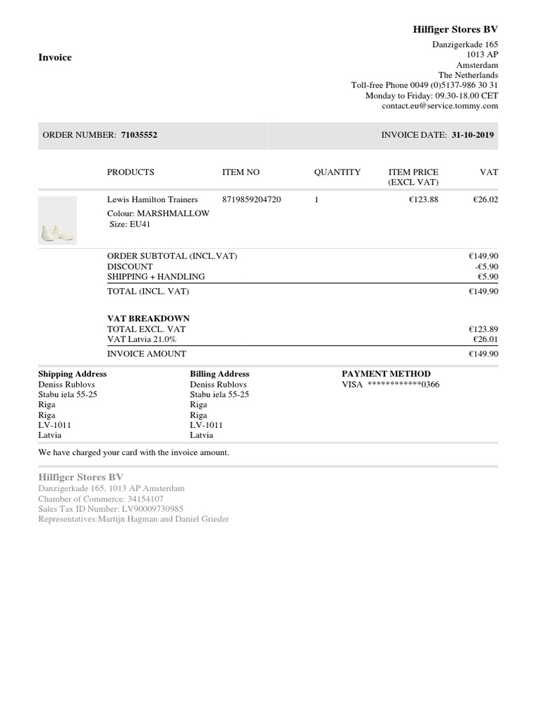 Invoice 71035552 | PDF | Value Added Tax | Invoice