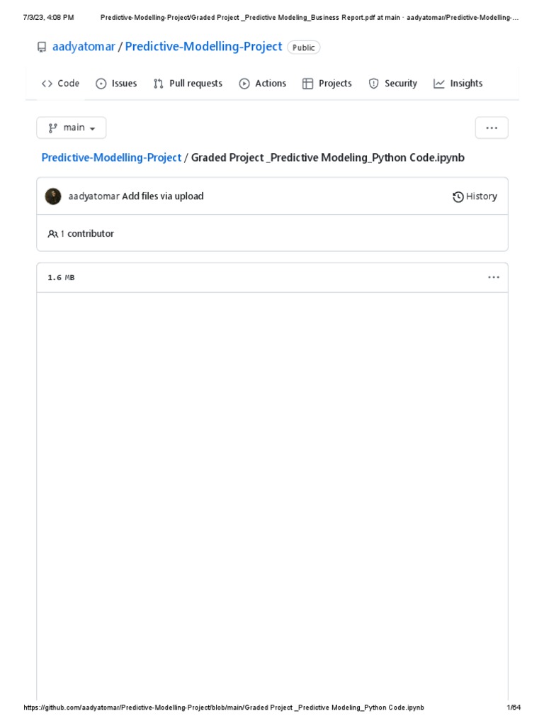 Predictive-Modelling-Project - Graded Project - Predictive Modeling - Business Report - PDF at ...