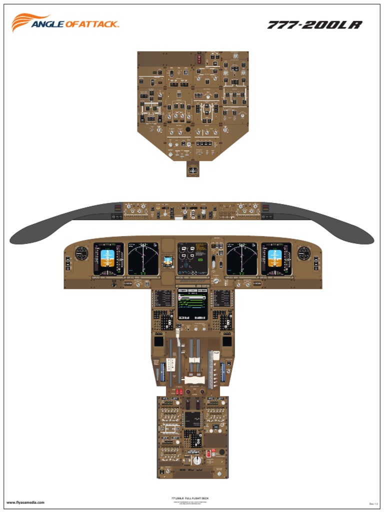 777 - Cockpit - Poster (777-200LR) | PDF | Propulsion | Vehicle Technology