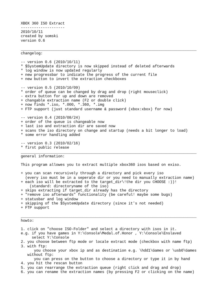 Extracto ISO de XBOX 360 | PDF | File Transfer Protocol | Command Line Interface