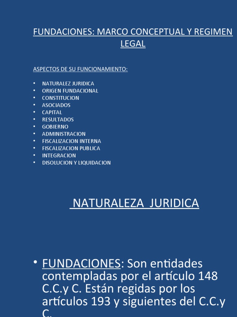 Fundaciones | PDF | Fundación (sin fines de lucro) | Organización sin ánimo de lucro