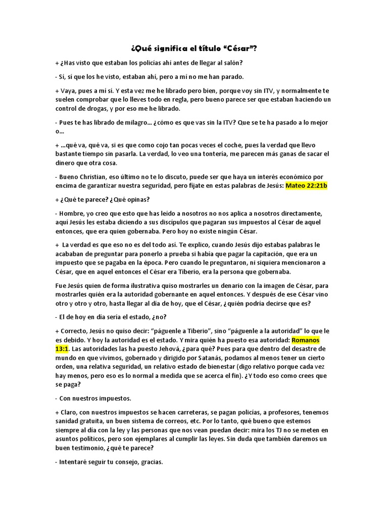 Qué Significa El Título César | PDF | Jesús