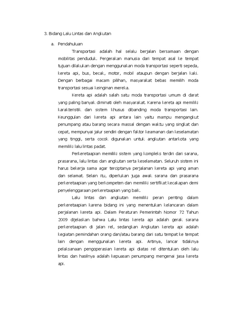 Profil Kerja Lalin | PDF | Teknologi & Rekayasa