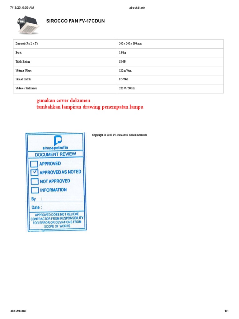 Siroco Ceiling Fan | PDF