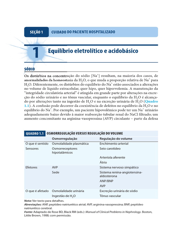 Equilíbrio Eletrolítico e Acidobásico | PDF | Sistema endócrino | Especialidades médicas