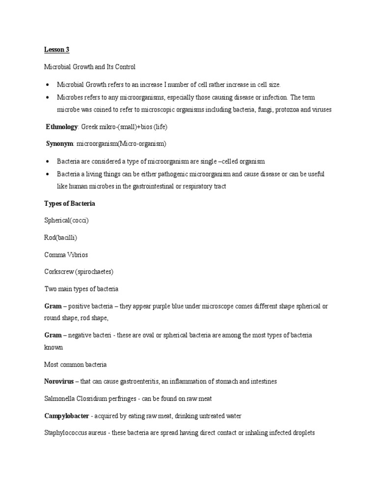 Lesson 2-3 | PDF | Bacteria | Infection