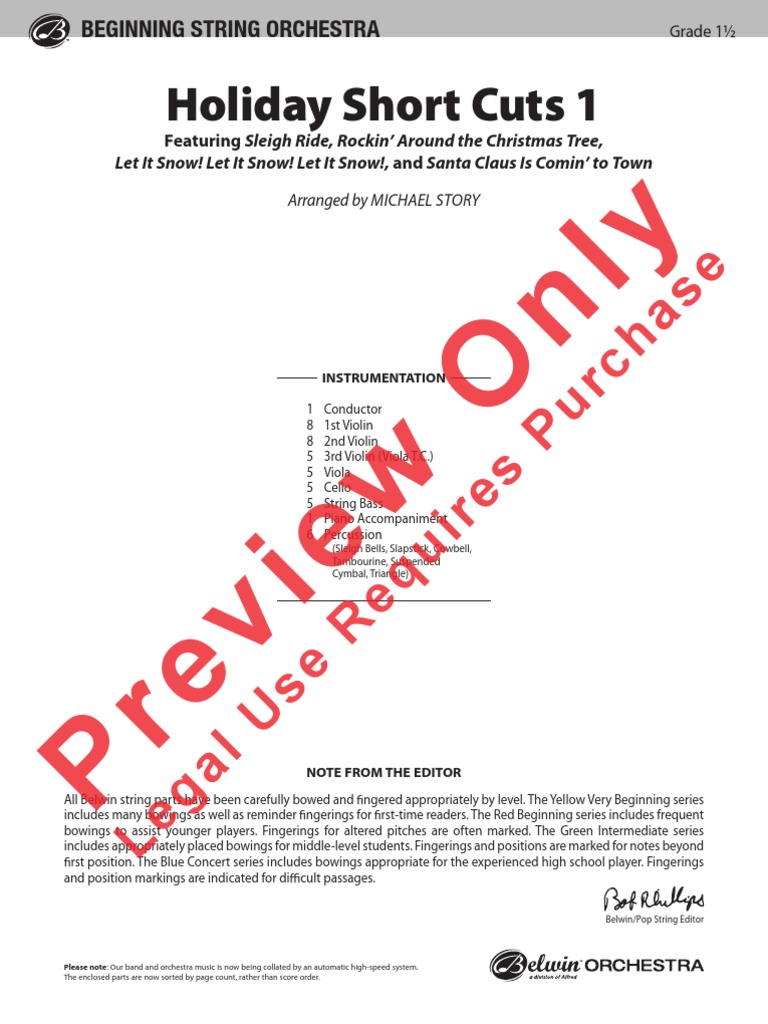 Dokumen - Tips - Beginning String Orchestra Grade 1 Holiday Short Cuts ...