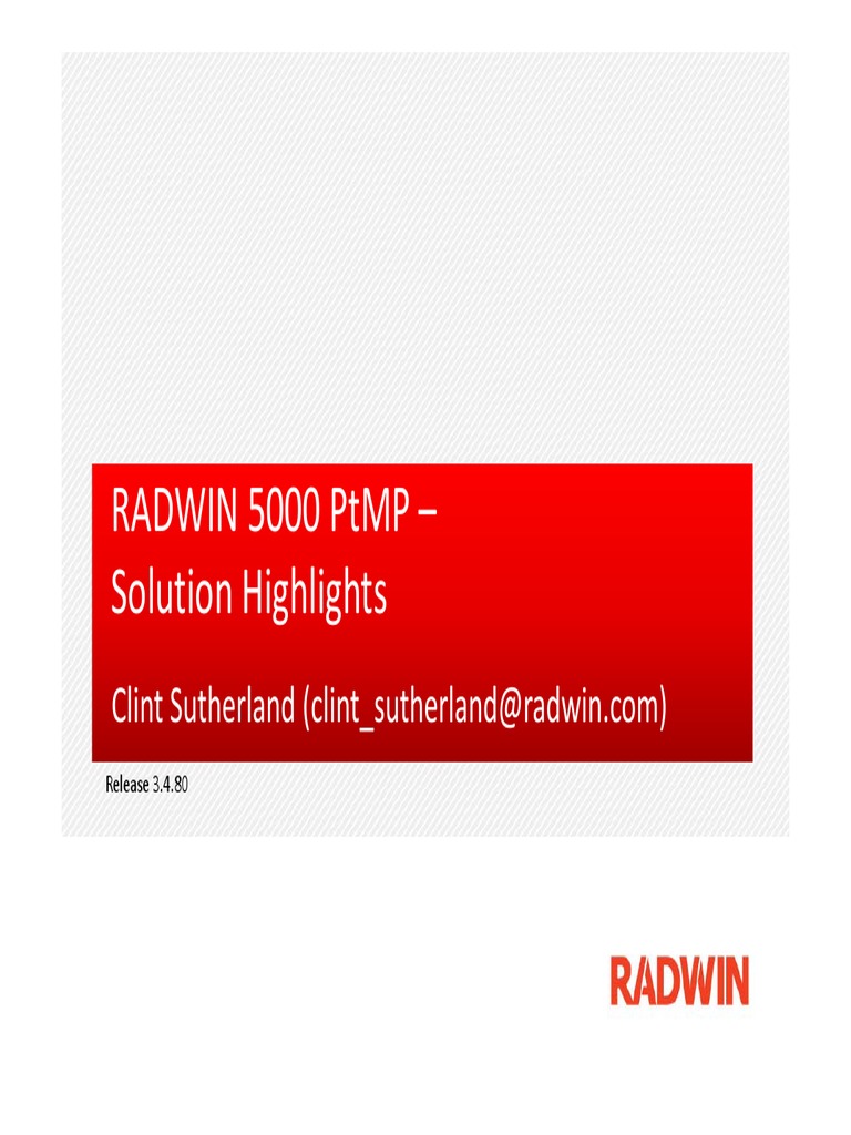 1-RADWIN 5000 PTMP 3480 - Solution Highlights | PDF | Computer Science ...