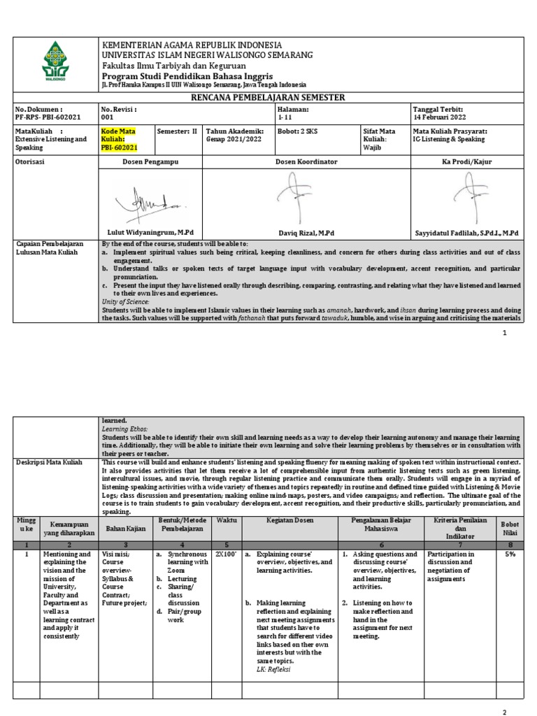 RPS Extensive Listening and Speaking 2022 | PDF | Fluency | Podcast