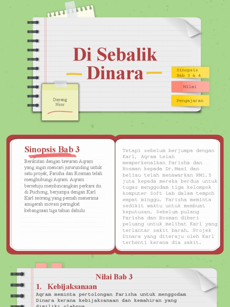 Di Sebalik Dinara Bab 3 & 4 (New) | PDF