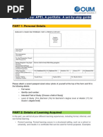 APEL(A) Level 7 Portfolio Application Form | PDF