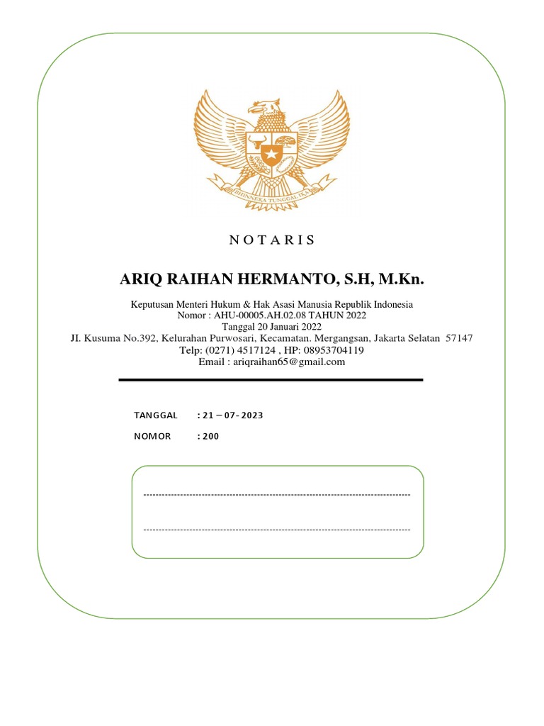 Akta Jaminan Perorangan | PDF